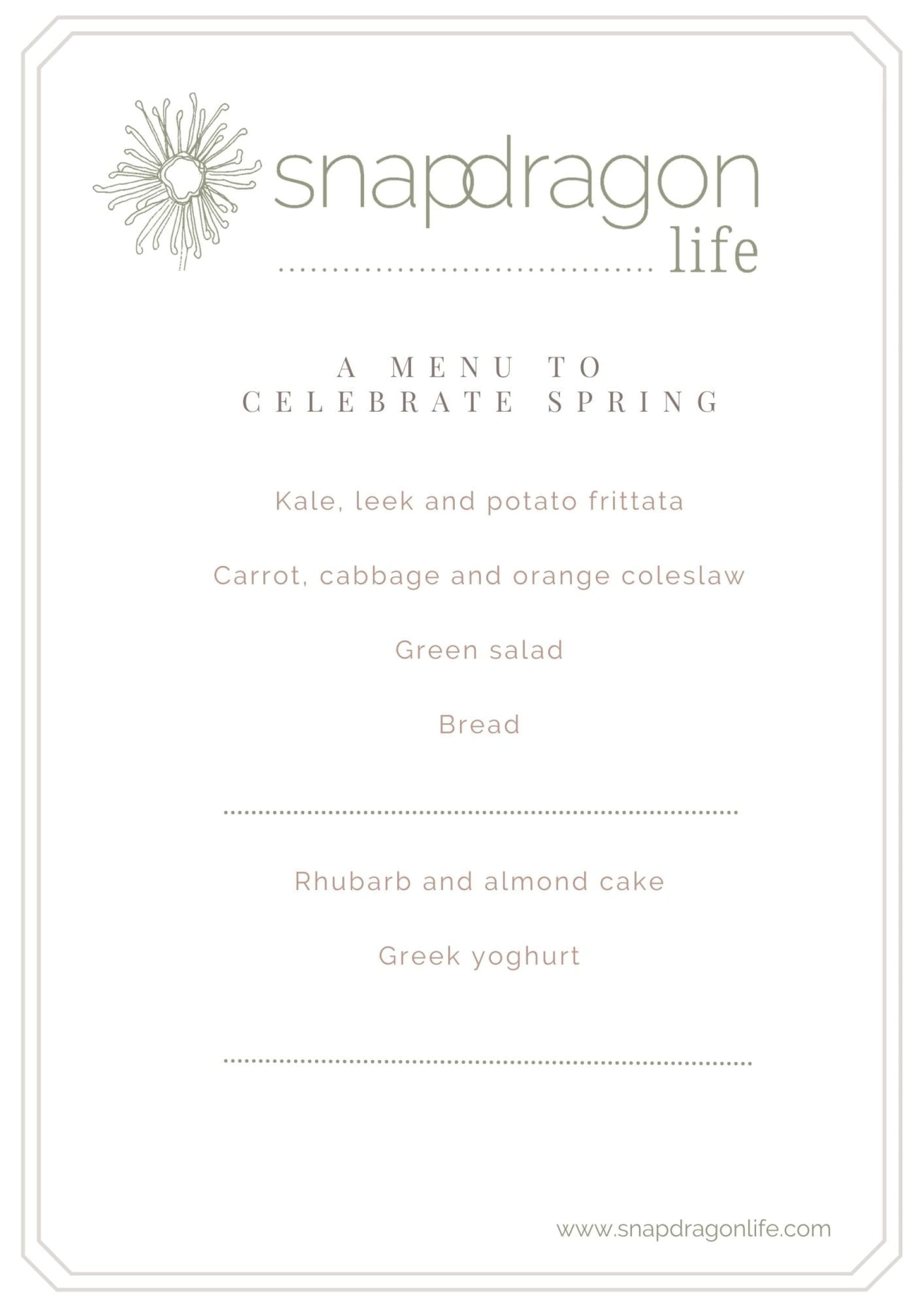 Spring celebration lunch | Snapdragon Life