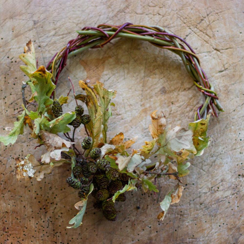 Make a gilded oak wreath | Snapdragon Life